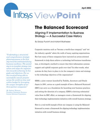 63984315 infosys-balanced-scorecard | PDF