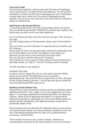 KU Letter of Admission | PDF | Education