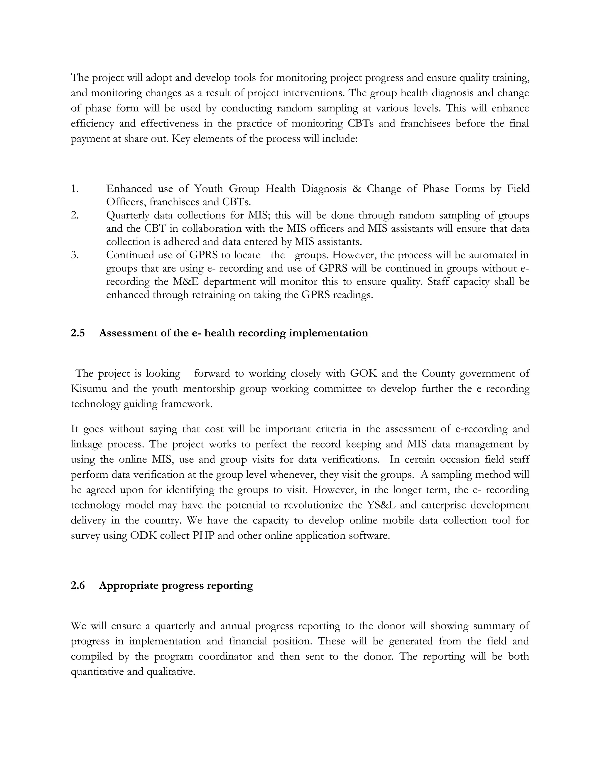 Kisumu Youth Mentorship Program proposal Proposal | DOC