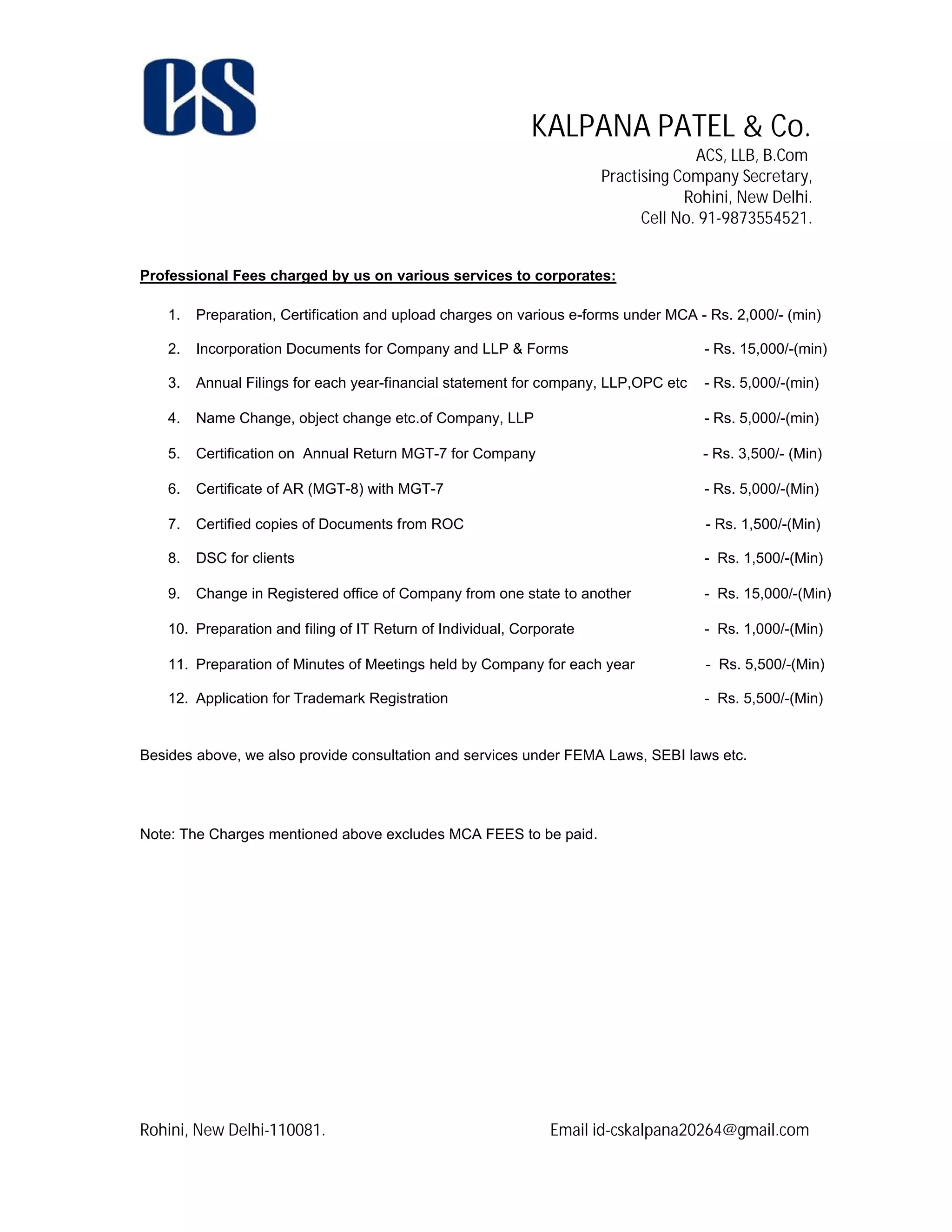 PCS Kalpana-Profile | PDF