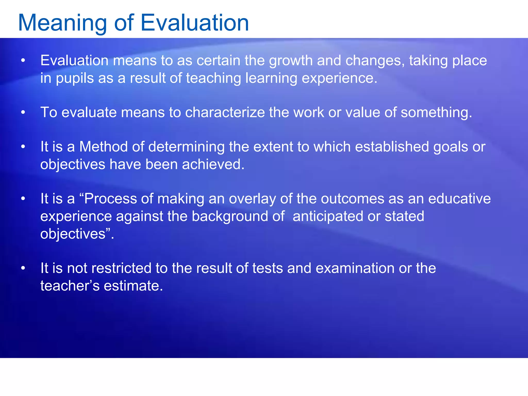 Test Testing and Evaluation | PPTX