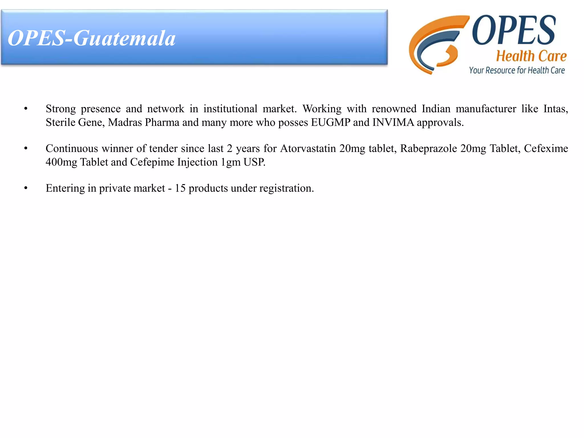 OPES Company breif-2016 | PPTX