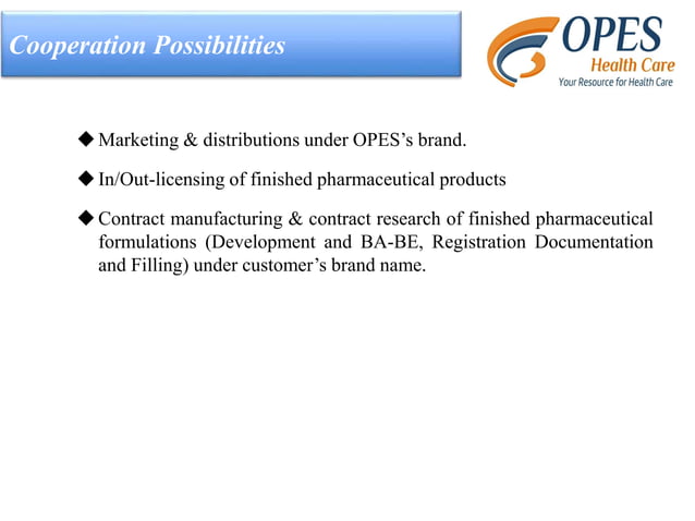 OPES Company breif-2016 | PPT | Free Download