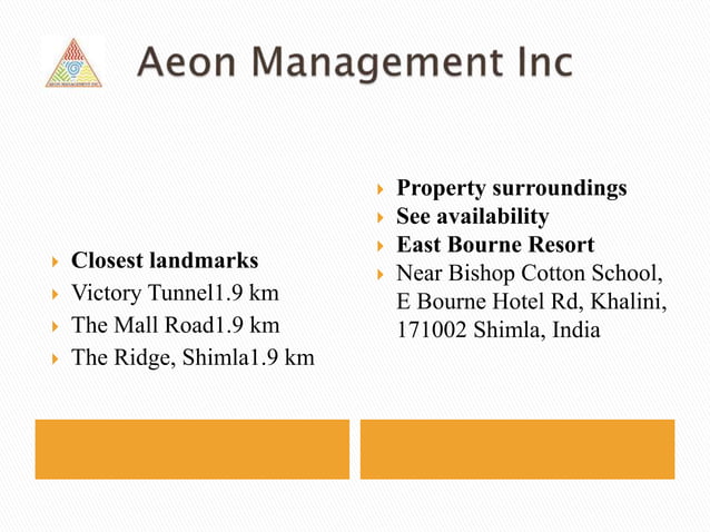 aeon management inc chennai / Reviews | PPT