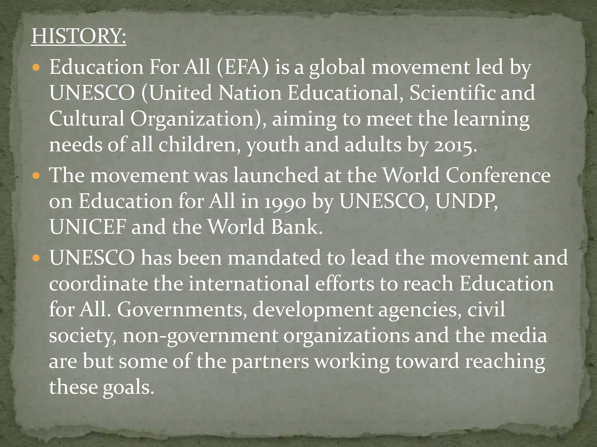 EDUCATION FOR ALL | PPTX