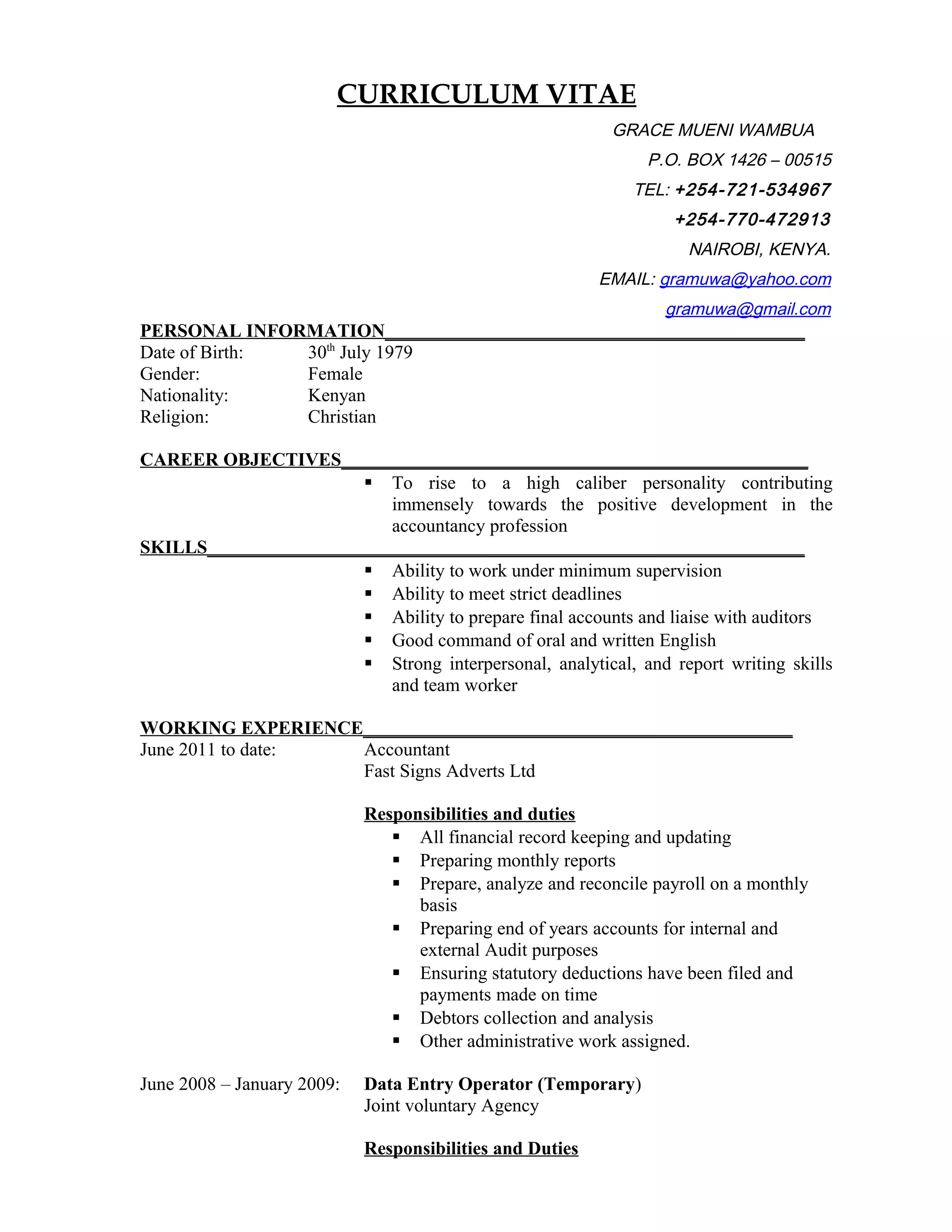 CURRICULUM VITAE | DOC