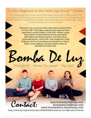 FLagro_OneSheet_BombaDeLuzNEW | PDF | Music | Entertainment