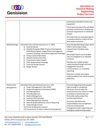 Genisision – Sales – 012 – Capability Statement Expanded | PDF | Civil ...