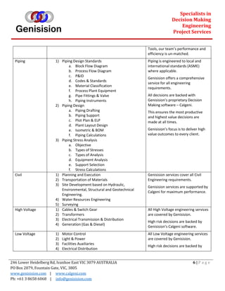 Genisision – Sales – 012 – Capability Statement Expanded | PDF | Civil ...