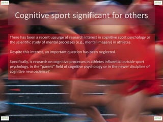 Cognitive Training: The Final Frontier for Athletes | PDF