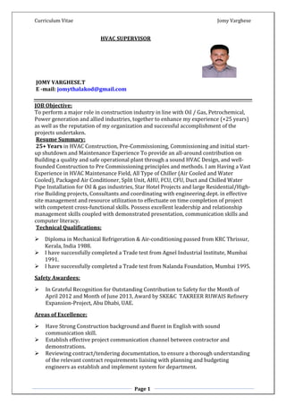 CV@JOMY NEW | PDF
