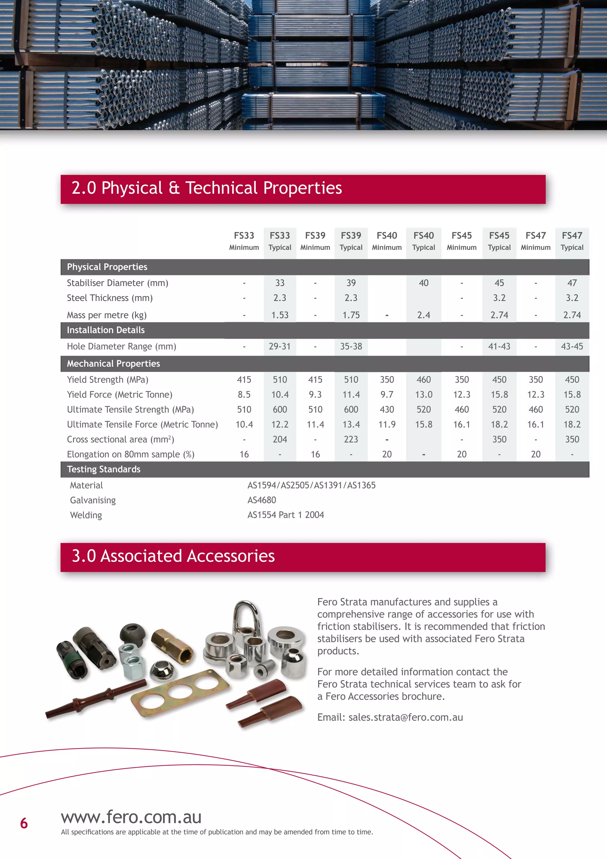 Fero Strata product brochure 2013_friction_bolts | PDF