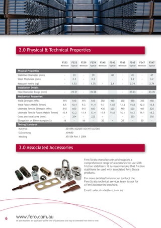 Fero Strata product brochure 2013_friction_bolts | PDF