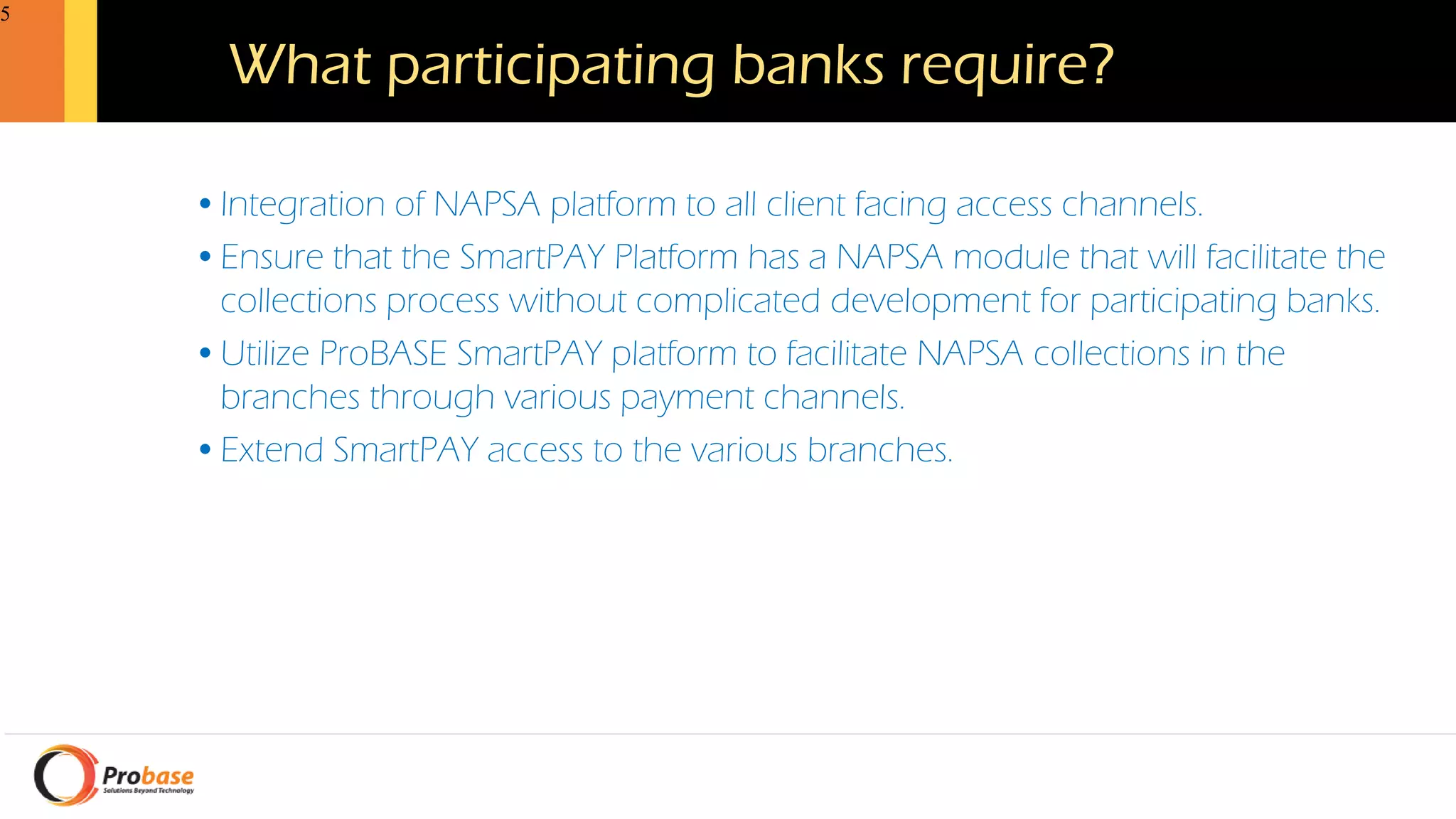 SmartPAY NAPSA Module Integration | PPT