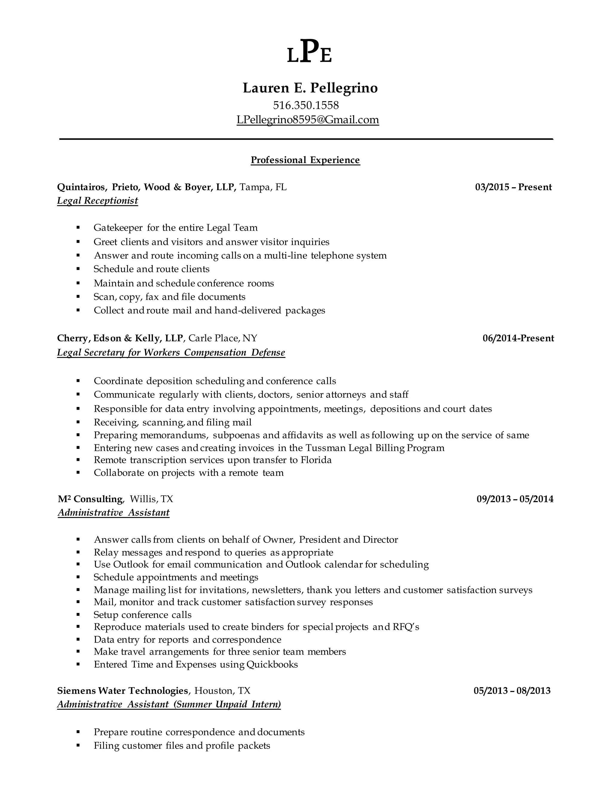 Lauren's Resume | DOCX