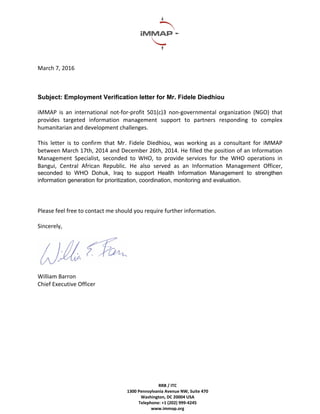 Verification Letter IMMAP | PDF