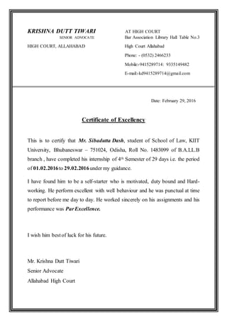 INTERNSHIP CERTIFICATE | PDF
