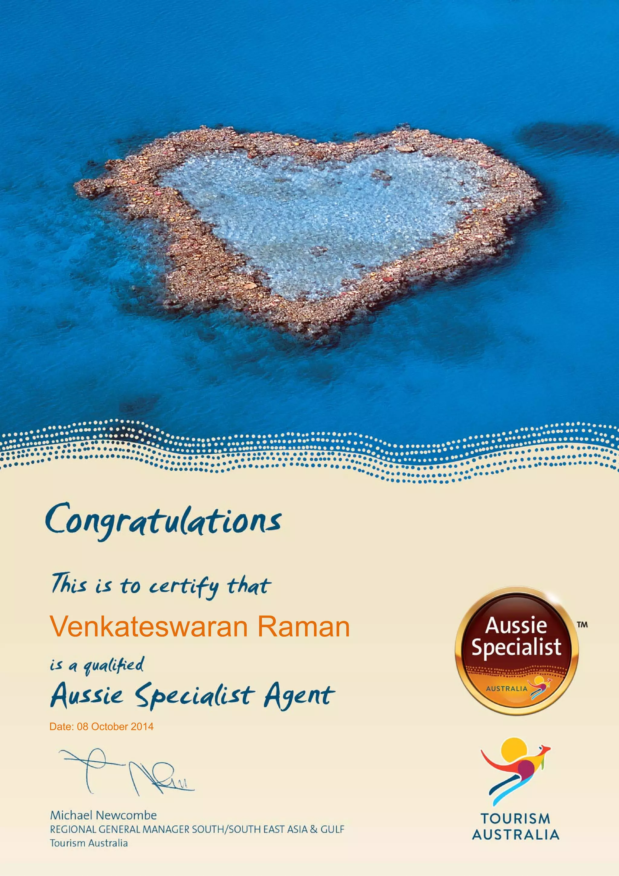 Venkateswaran Raman - ASP Certificate | PDF
