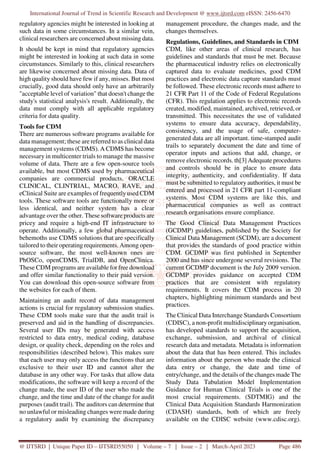 Data Management in Clinical Research | PDF