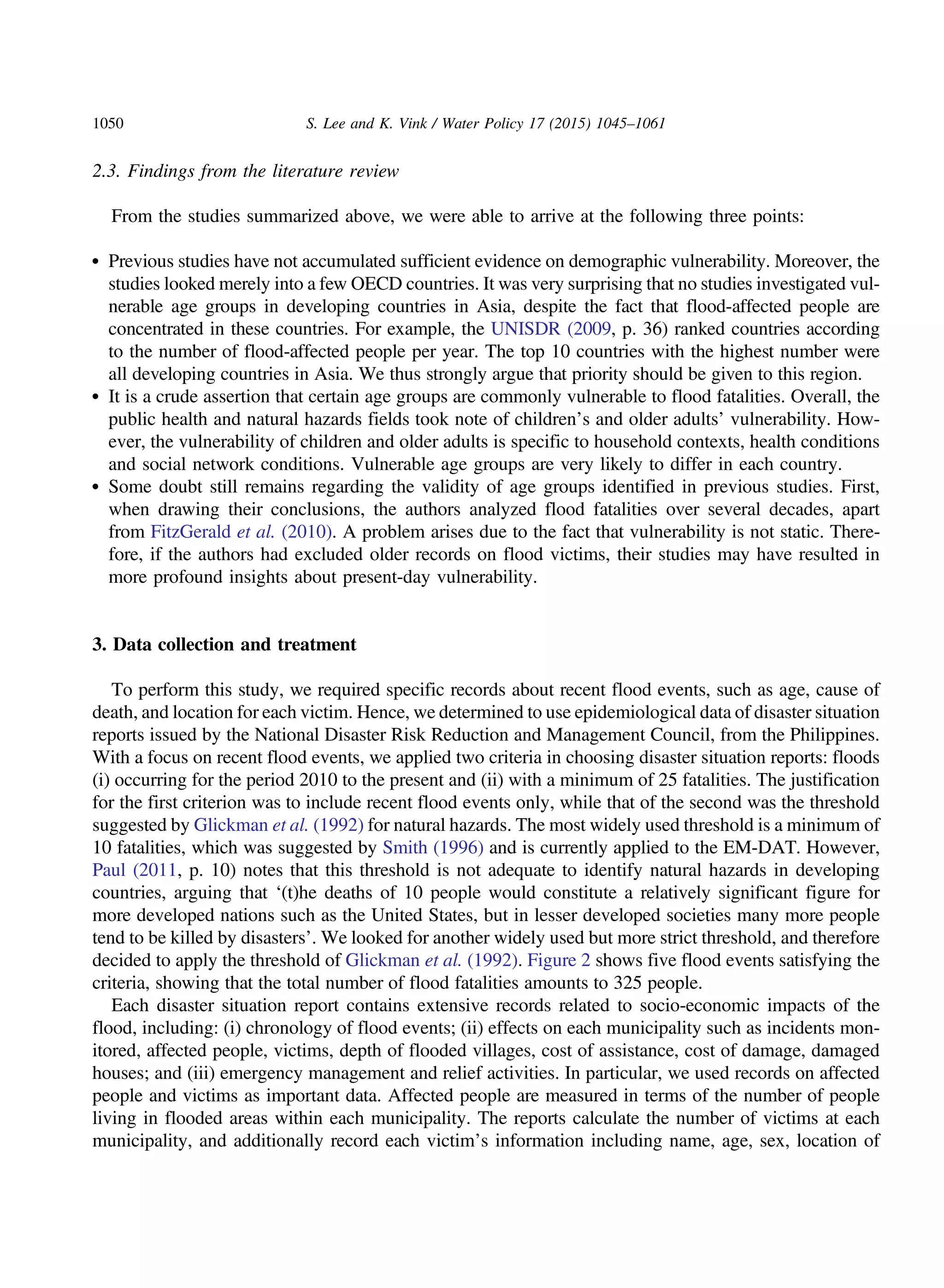 Assessing the vulnerability of different age groups regarding flood fatalities | PDF