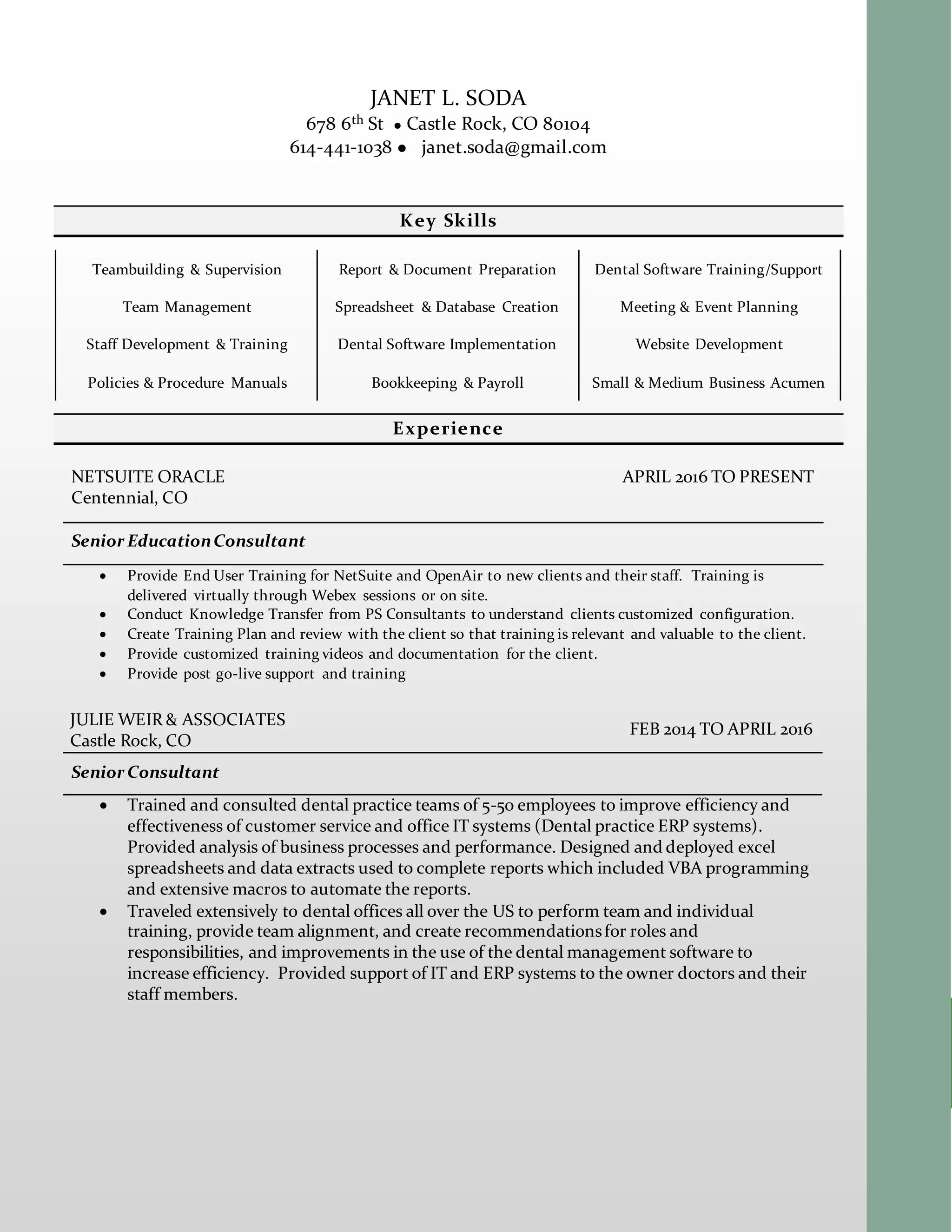 RESUME-JANET SODA | PDF