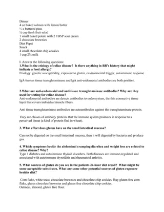 Celiac Case study | PDF