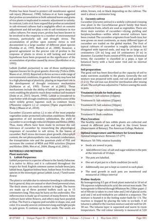 Effect of Stress on Selected Edible Plants | PDF
