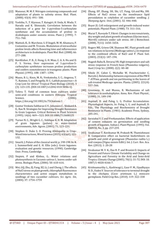 Effect of Stress on Selected Edible Plants | PDF