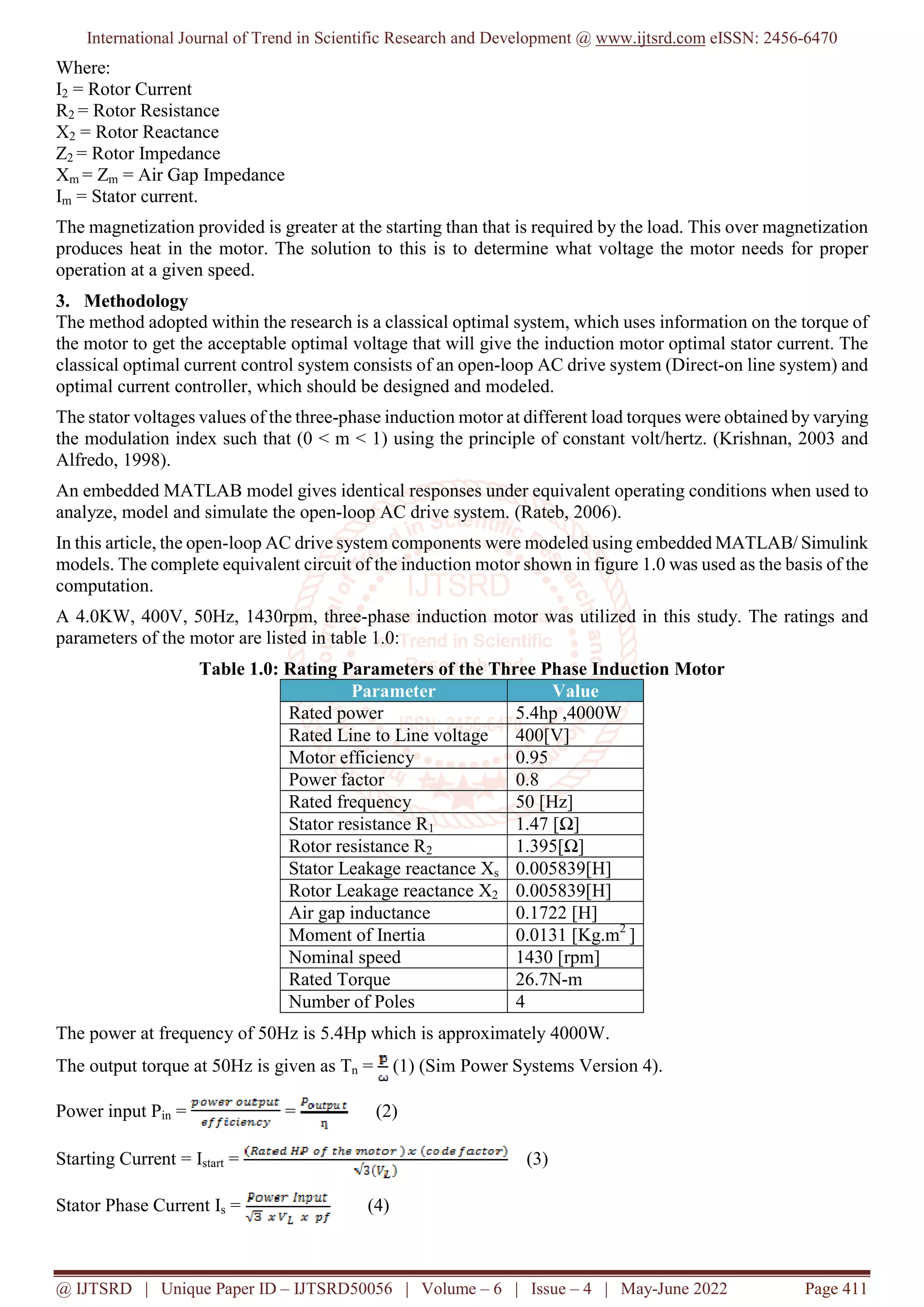 Energy Consumption Minimization Of Squirrel Cage Induction Motor Using Classical Optimal