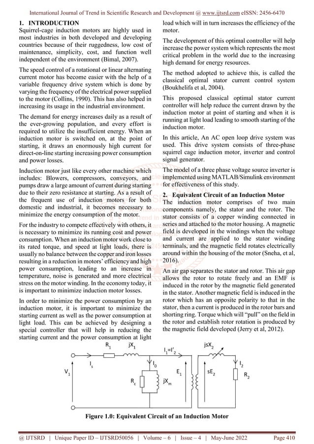 Energy Consumption Minimization Of Squirrel Cage Induction Motor Using Classical Optimal