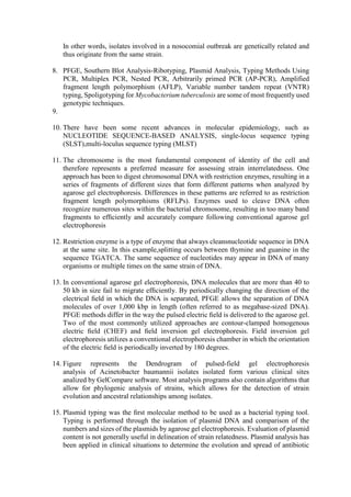 Genotyping methods of nosocomial infections pathogen | PDF
