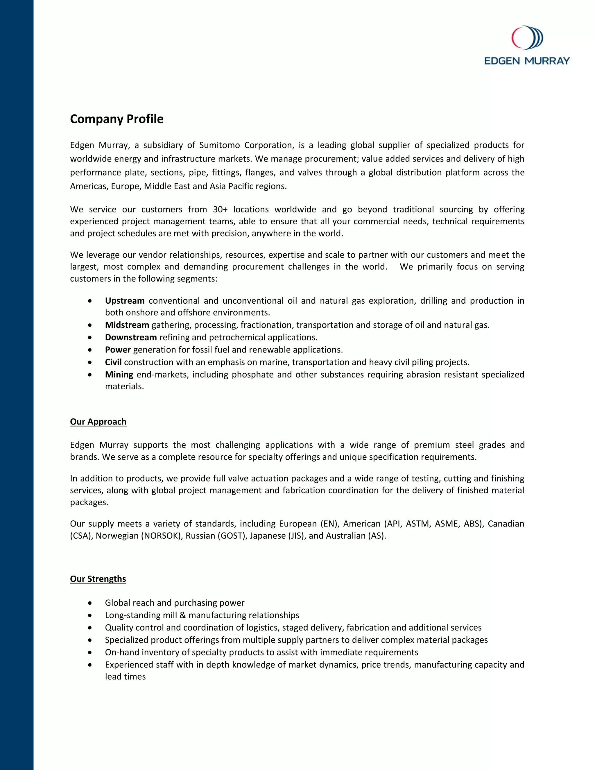 Edgen Murray - Company Profile | PDF