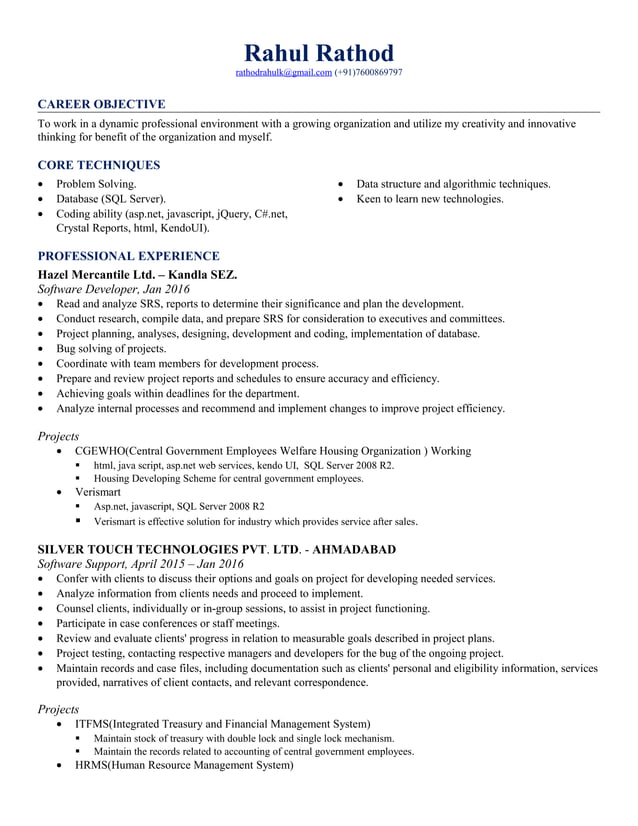 Rahul_Resume | DOC
