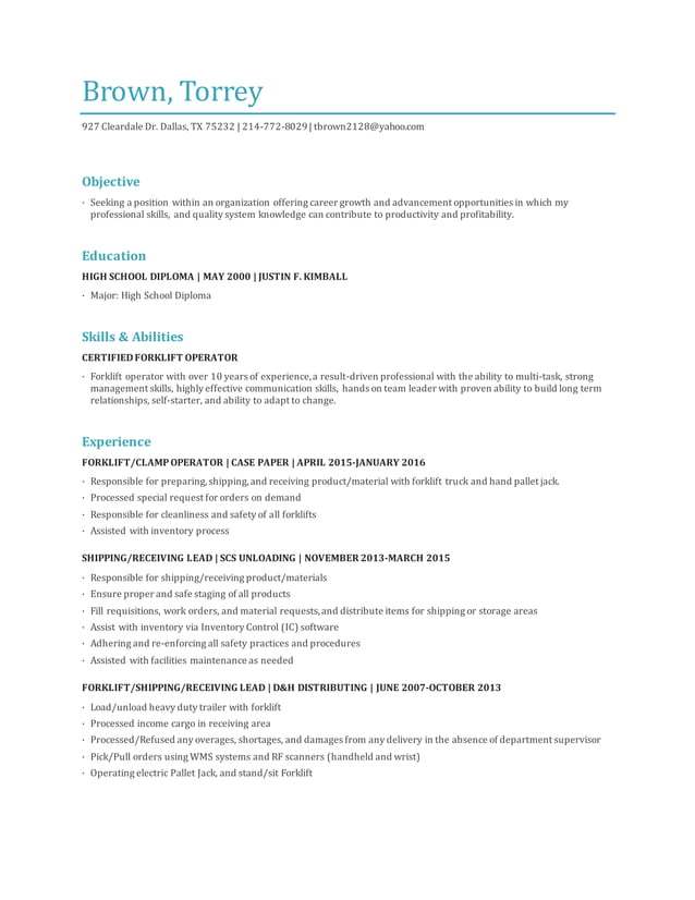 Brown resume 2016 | PDF