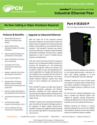 PCN InterMax IX1610-P Product Brochure rev 1-0 (1) | PDF