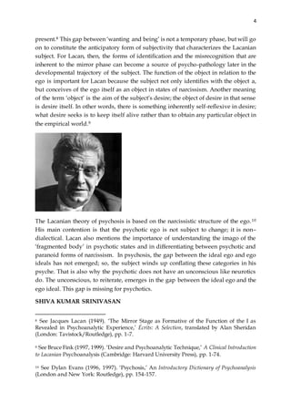 Jacques Lacan on Naricissism and the Ego (October 2016) | DOCX