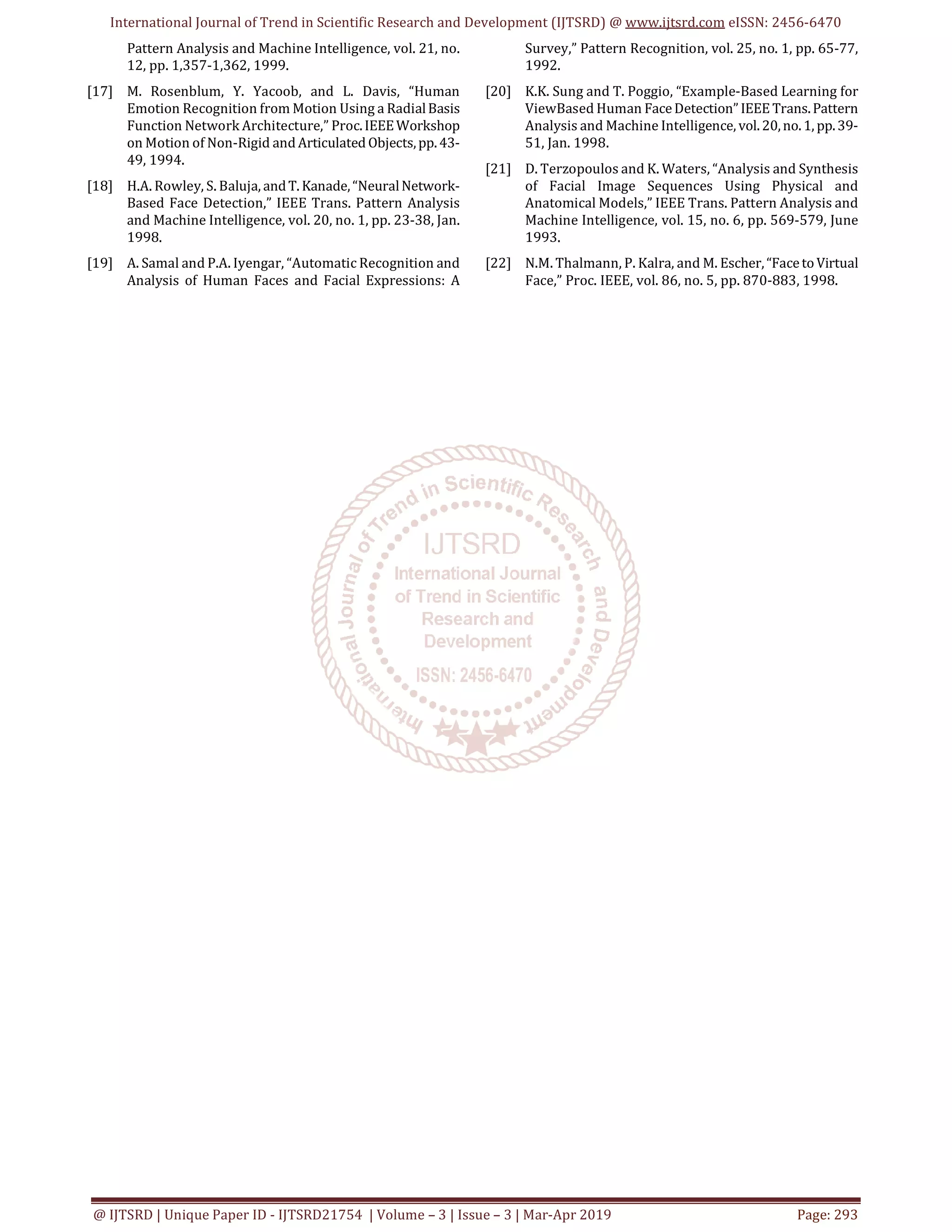 Fiducial Point Location Algorithm for Automatic Facial Expression Recognition | PDF