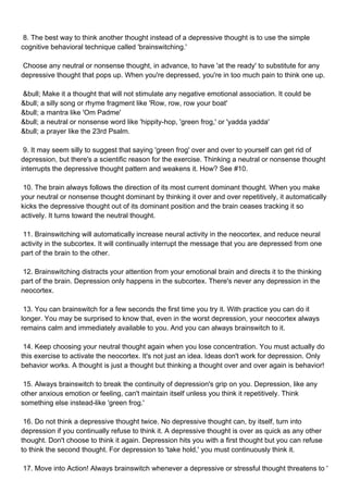 63 Tips on How to Overcome Depression | PDF