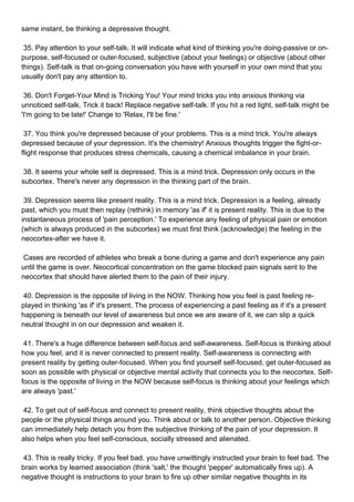 63 Tips on How to Overcome Depression | PDF