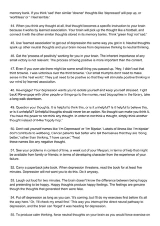 63 Tips on How to Overcome Depression | PDF