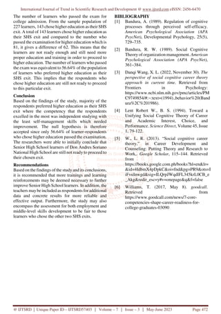 Initial Assessment on Higher Education Exit of SHS Andresians A ...