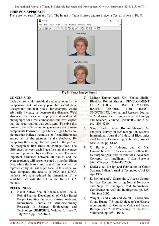 Kpca And Eigen Face Based Dimension Reduction Face Recognition Method