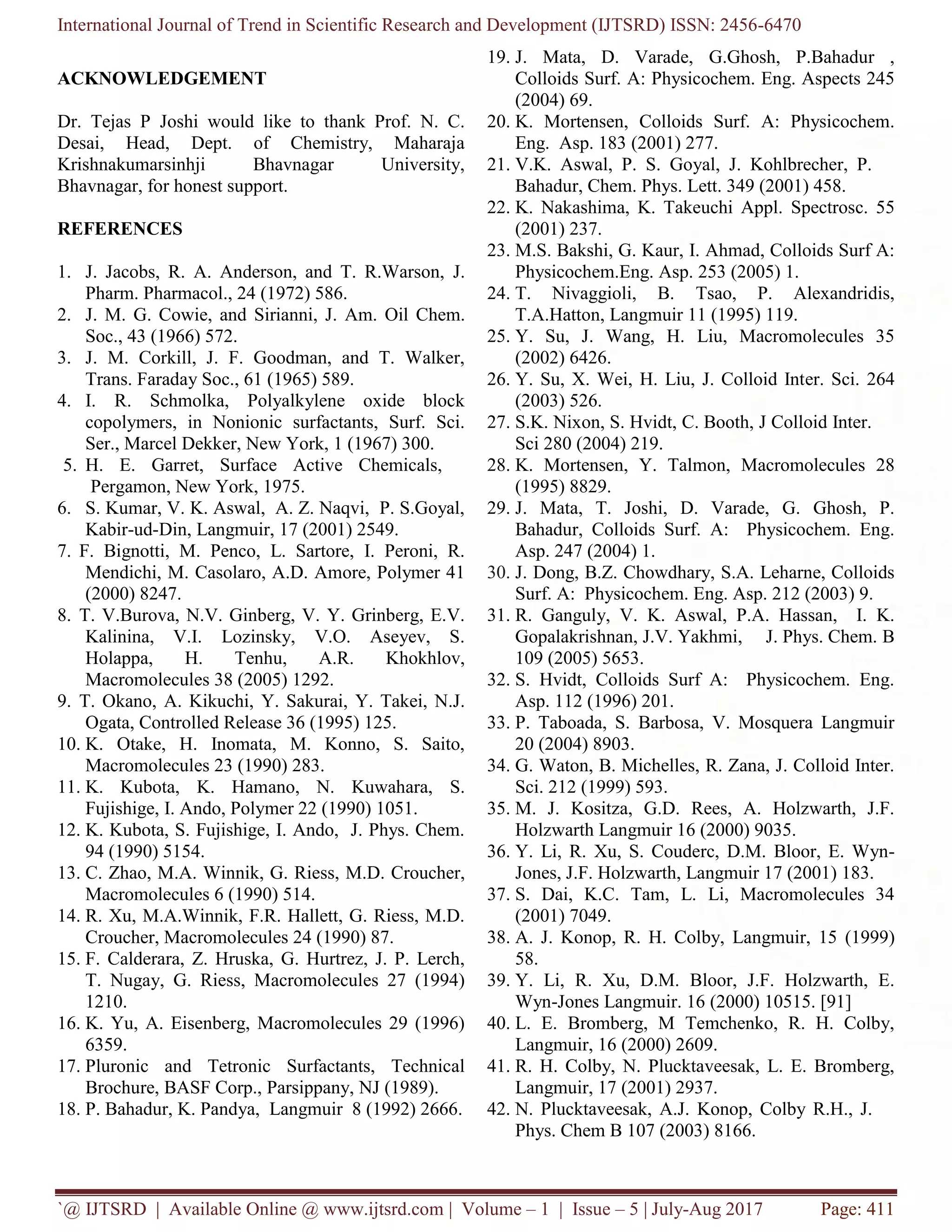 Significance of Amphiphilic Block Copolymer Micelles and its ...