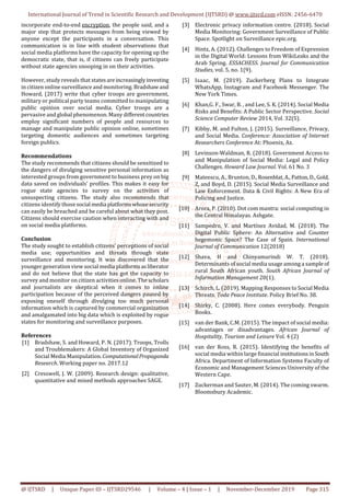 Surveillance and Monitoring in the Social Media Era: Threats and ...
