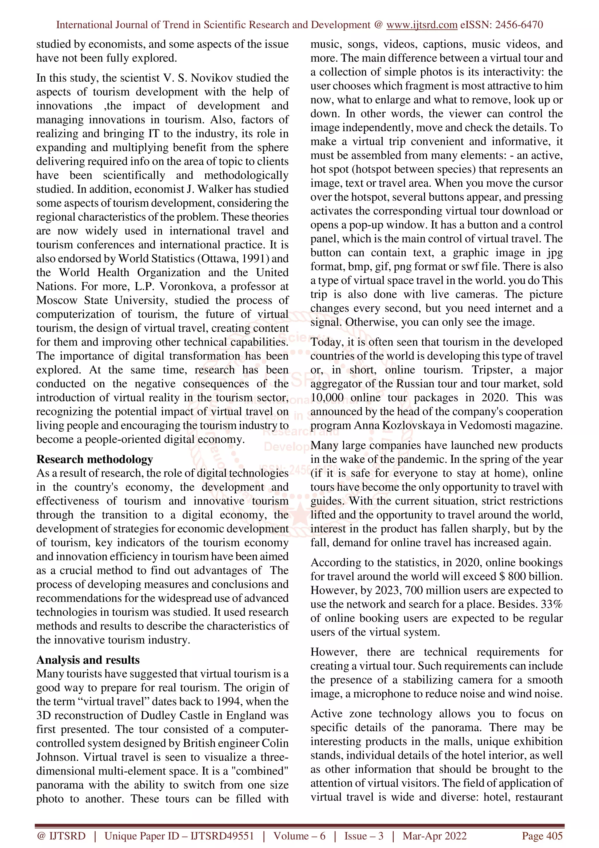 The Importance of Digital Technologies and Virtual Systems in the World ...