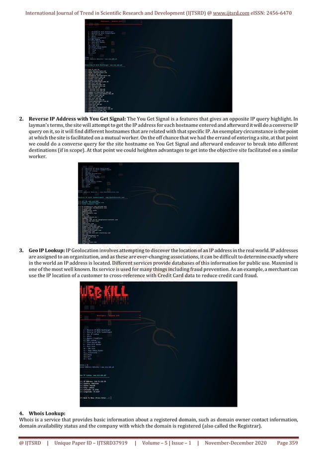 Vulnerability Assessment and Penetration Testing using Webkill | PDF