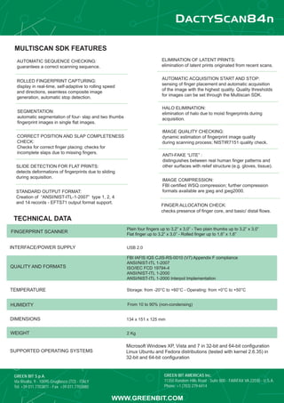 Scaner DactyScan84n | PDF