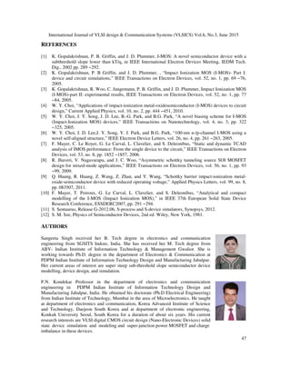 SCHOTTKY TUNNELING SOURCE IMPACT IONIZATION MOSFET (STS-IMOS) WITH ENHANCED DEVICE PERFORMANCE ...
