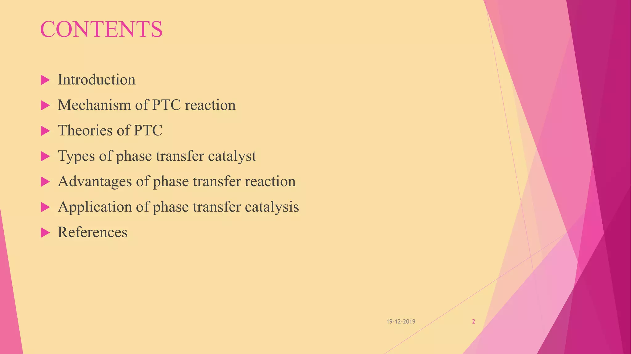 PHASE TRANSFER CATALYSIS [PTC] | PPTX
