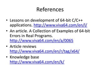 Things to Remember When Developing 64-bit Software | PPT